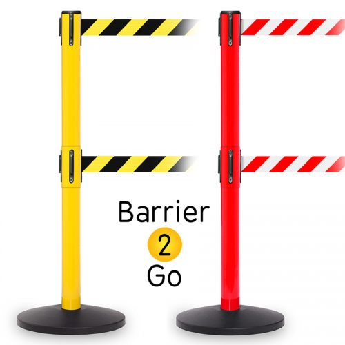 Wall Mounted Retractable Barrier 2.3M, 3M, 3.9M & 4.6M | Barrier 2 Go