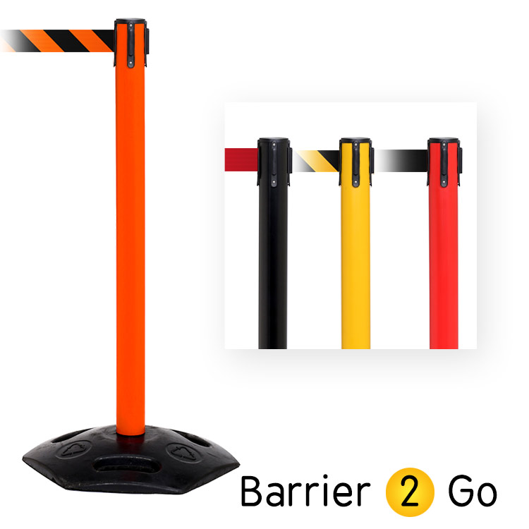 Heavy Duty Steel Retractable Belt Barrier Stand 3.4M & 4.9M | Barrier 2 Go